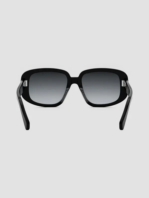 Celine Three Dots 55mm Geometric Sunglasses - Gradient Grey Black