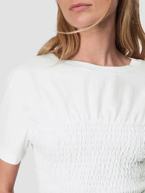 Rag & Bone Smocked Short-sleeve T-shirt - White