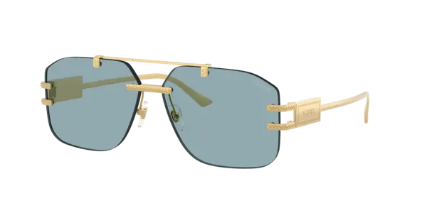 Versace Silver Tone Sunglasses - Blue