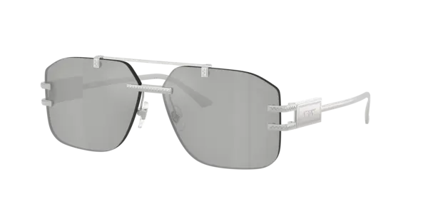 Versace Sunglasses - Clear Mirror Silver 80