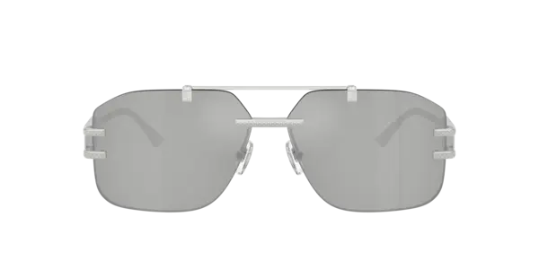 Versace Sunglasses - Clear Mirror Silver 80