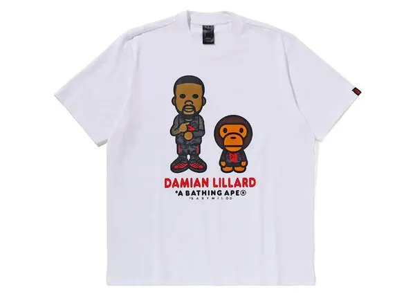 A BATHING APE X Adidas Dame Baby Milo Tee Shirt - White
