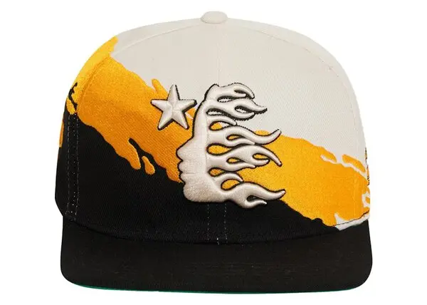 HELLSTAR Paintbrush Snapback Hat - Orange/black
