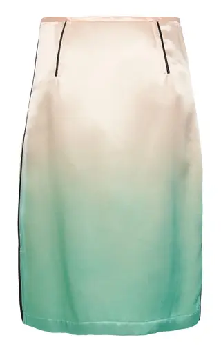JIL SANDER Ombré Satin Midi Skirt - Pink