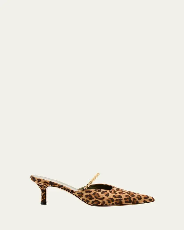 MARIA LUCA Chain Kitten Mules