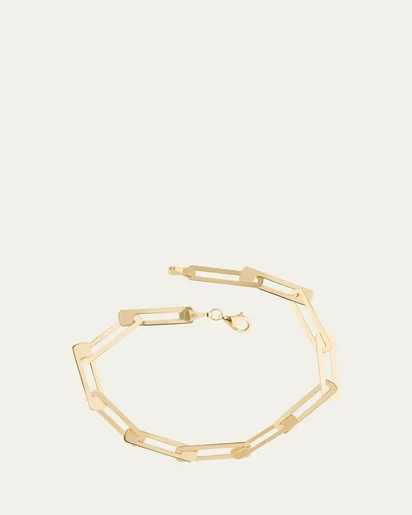 Lana Jewelry 14k Laser Open Interlocking Rectangle Link Bracelet - Gold