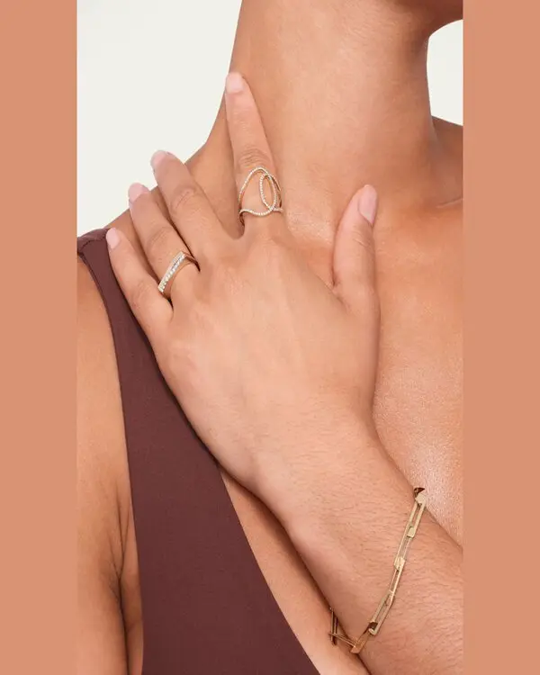Lana Jewelry 14k Laser Open Interlocking Rectangle Link Bracelet