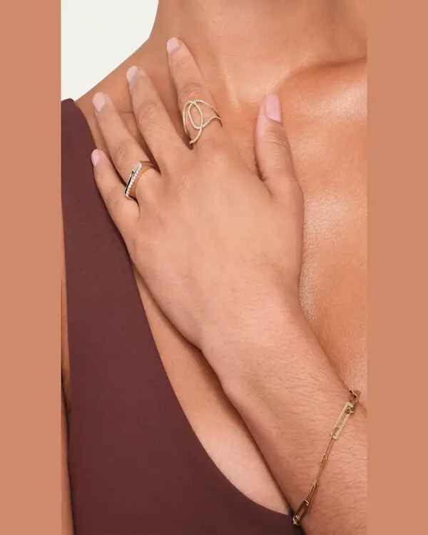 Lana Jewelry 14k Laser Open Interlocking Rectangle Link Bracelet