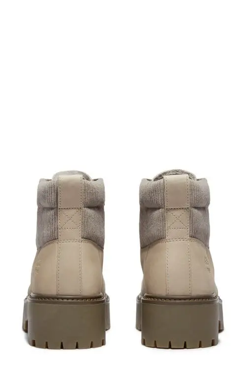 Timberland Stone Street Platform Hiking Boots - Medium Grey Nubuck