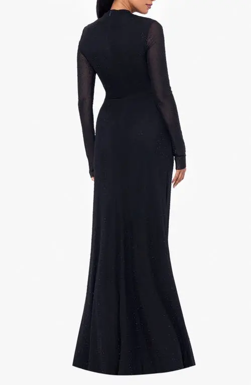 chinese dress ladies Long Formal Dress: Betsy and Adam A26972 Black / 0