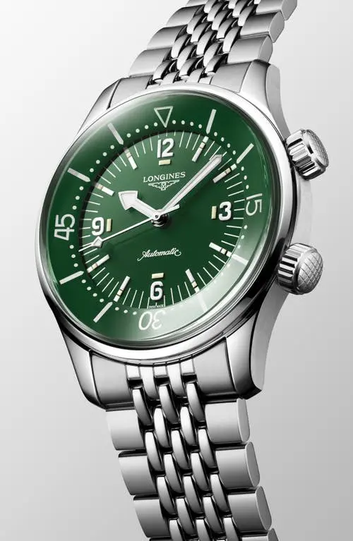 LONGINES Legend Diver Bracelet Watch - Green