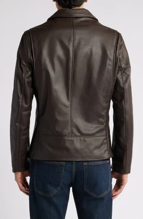 SCHOTT Waxy Cowhide Leather Moto Jacket