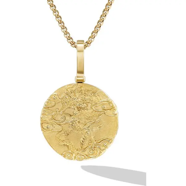David Yurman Dragon Amulet - 18k Yellow Gold