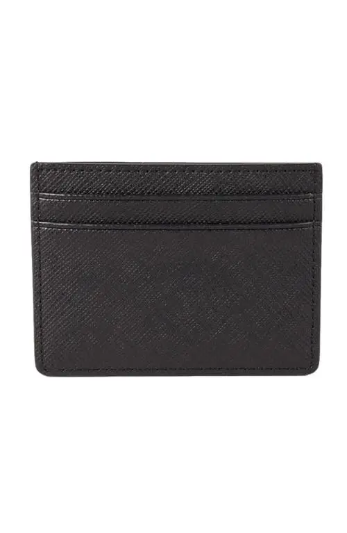 Sandro Reconstituted Leather Cardholder - Black