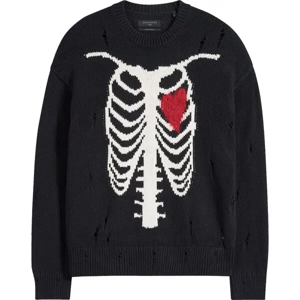 ALLSAINTS Heartcage Crewneck Sweater - Black