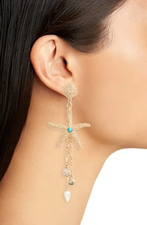 Ettika Starfish Seeker Drop Earrings
