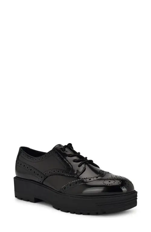 Nine West Resttin Wingtip Platform Derby - Blk01