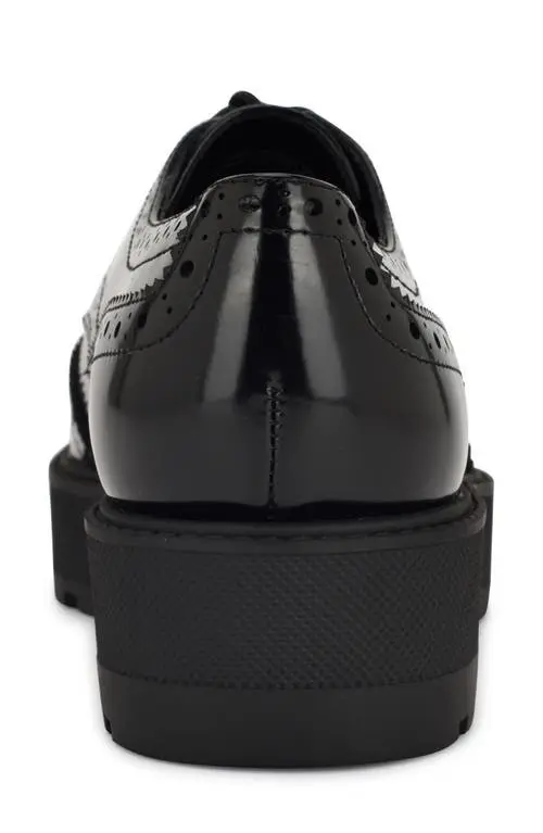 Nine West Resttin Wingtip Platform Derby - Blk01