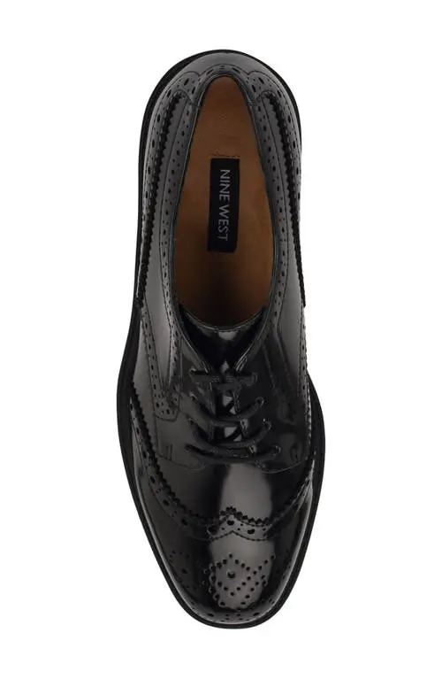 Nine West Resttin Wingtip Platform Derby - Blk01