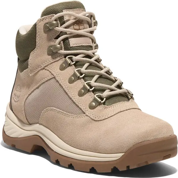 Timberland Ledge Mid Waterproof Hiking Boot - Light Beige Suede