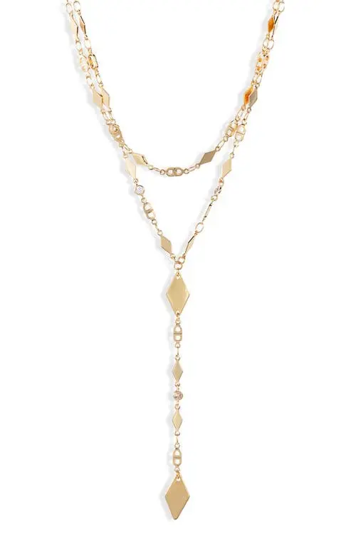 Ettika Layered Lariat Necklace - Gold