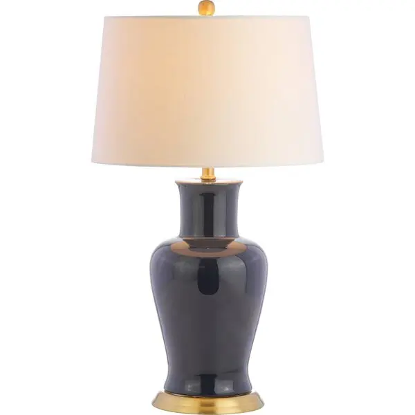JONATHAN Y Julian 29" Traditional Classic Ceramic Urn Led Table Lamp - Navy