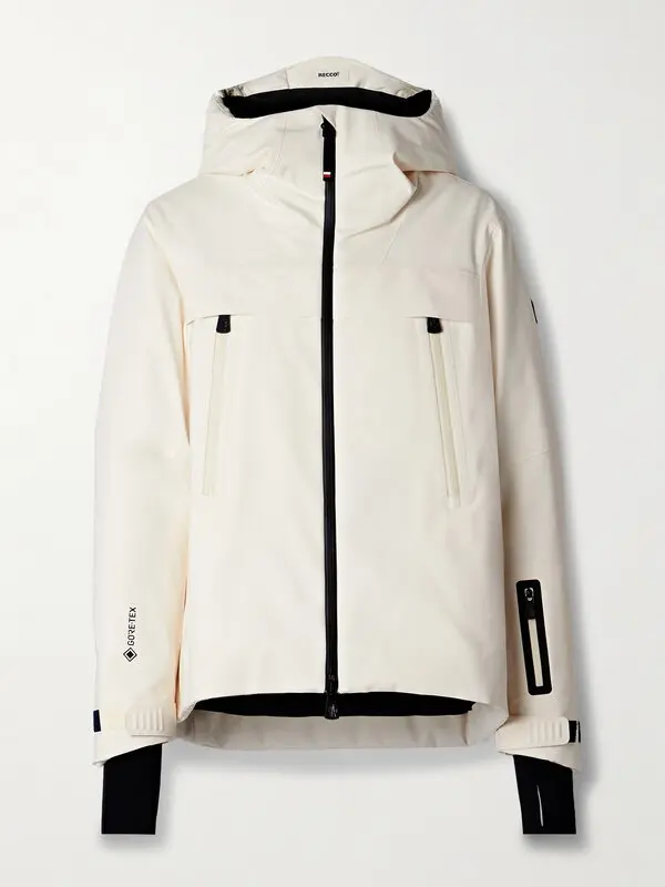 Moncler Chanavey Hooded Gore-tex Down Ski Jacket - White