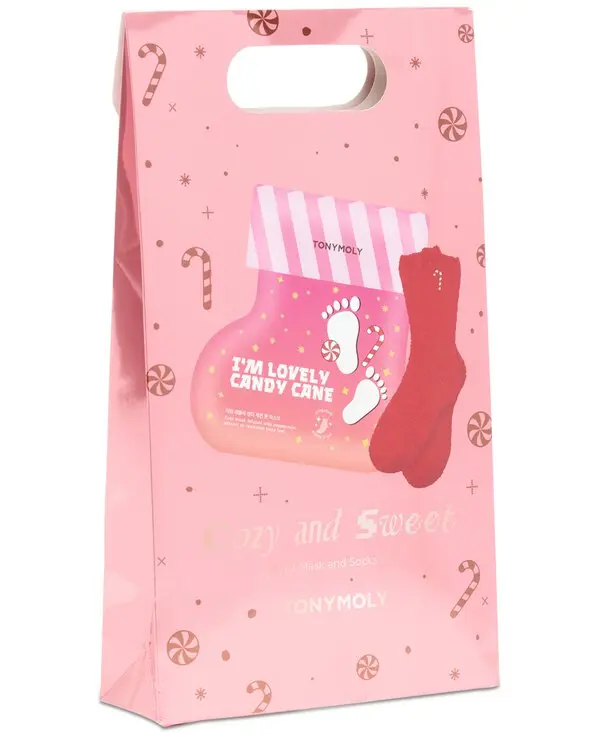 TONYMOLY 2-pc. Candy Cane Foot Mask & Socks Set