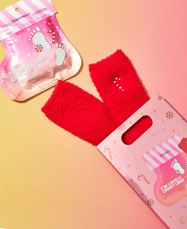 TONYMOLY 2-pc. Candy Cane Foot Mask & Socks Set