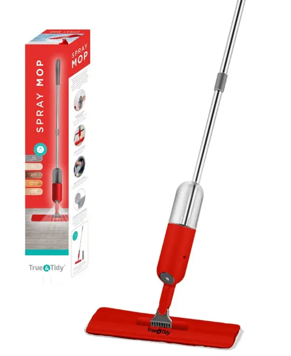 TRUE & TIDY Spray-250 Spray Mop With Refillable Bottle - Red