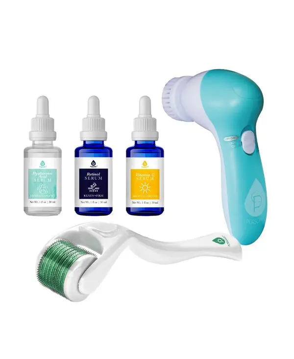 PURSONIC Radiant Glow Skincare Bundle – Deep Cleansing - White