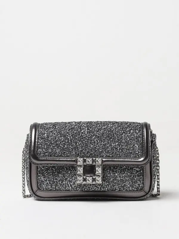 ROGER VIVIER Embellished Shoulder Bag - Silver
