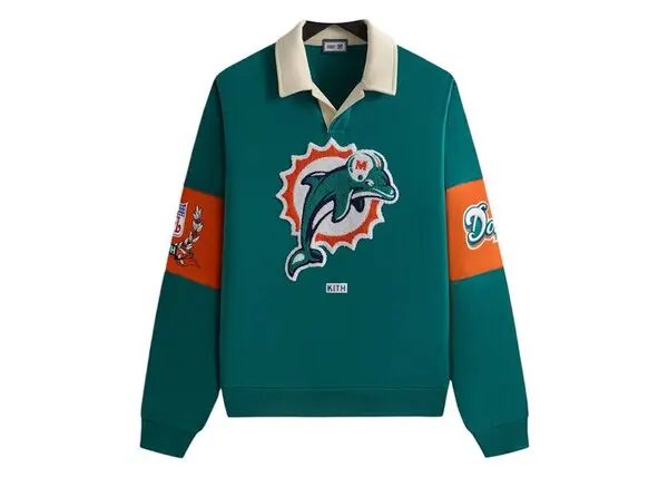 Kith X Nfl 47 Dolphins Nelson Collared Pullover