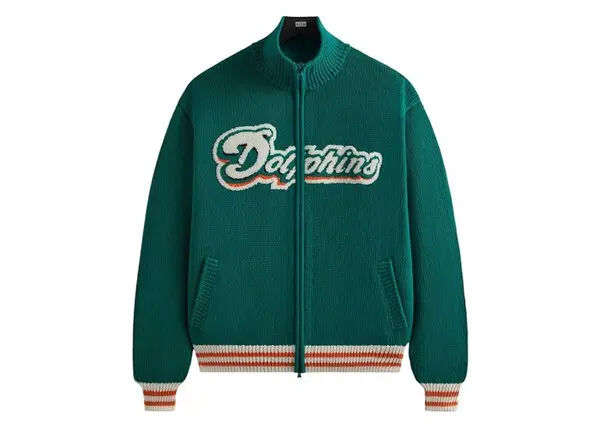 Kith X Nfl 47 Dolphins Wyona Full Zip Sweater - Center