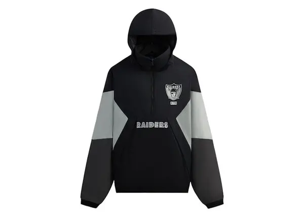 Kith X Nfl 47 Raiders Quarter Zip Anorak - Black