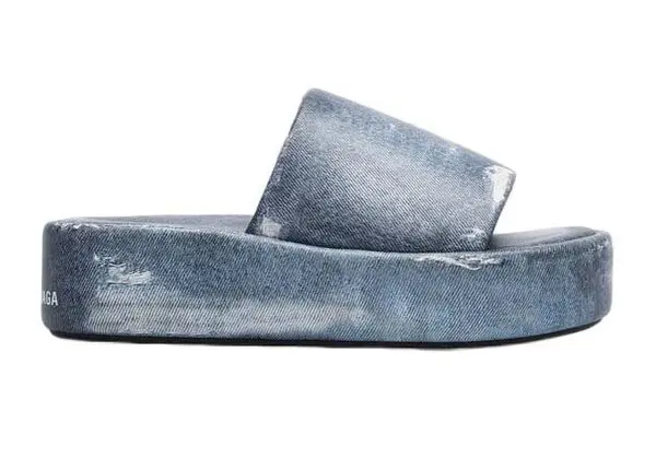 Balenciaga Rise Printed Leather Slippers