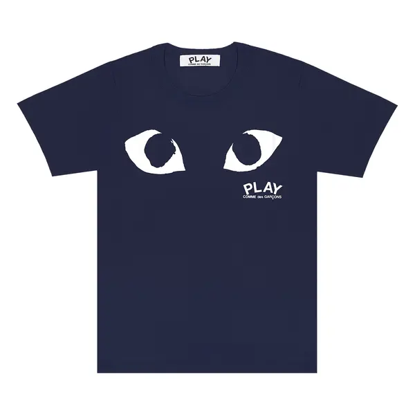 Play Comme Des Garcon Eyes Logo Short-sleeve Tee - Blue