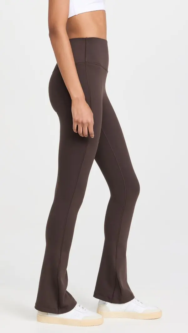 Splits59 Raquel High Waist Supplex Flare Full Leggings - Dark Chocolate