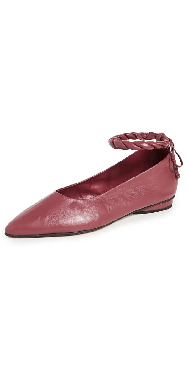 ALTA Aria Braided Tie Ballerinas - Wine