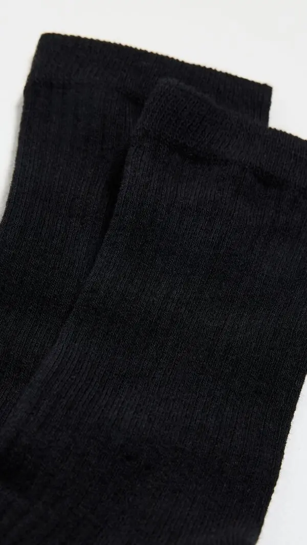 STEMS Cashmere Crew Socks - Black