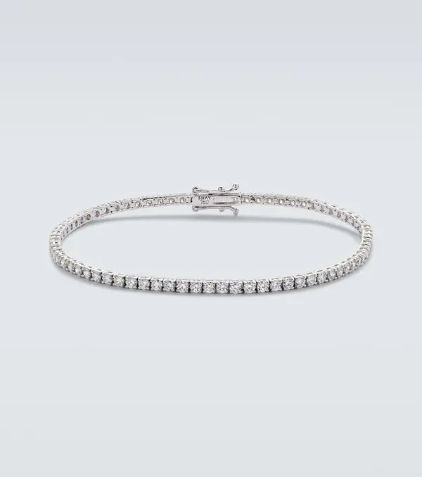 Shay Jewelry 18kt Gold Diamond Tennis Bracelet - Silver