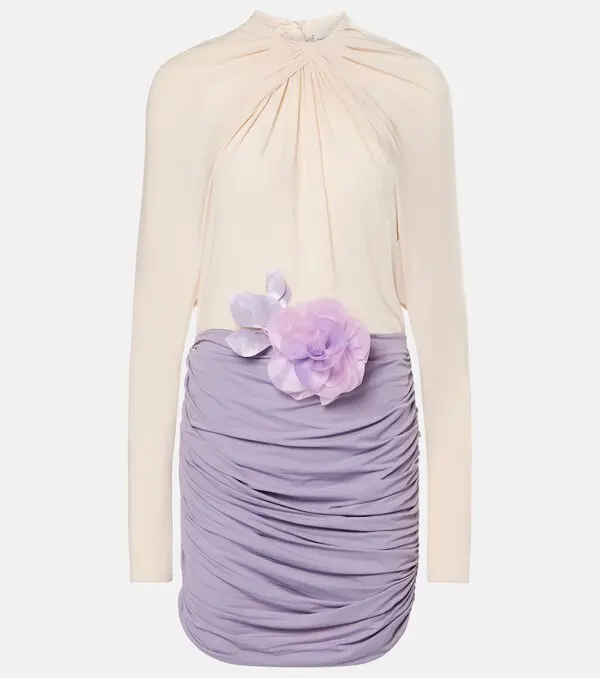 Magda Butrym Colorblock Open-back Minidress - Purple