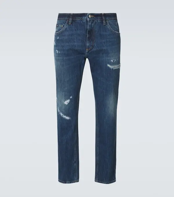 Dolce & Gabbana Distressed Straight Jeans