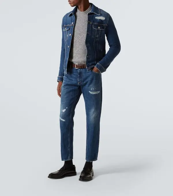 Dolce & Gabbana Distressed Straight Jeans