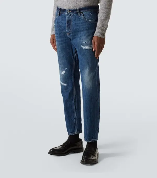 Dolce & Gabbana Distressed Straight Jeans