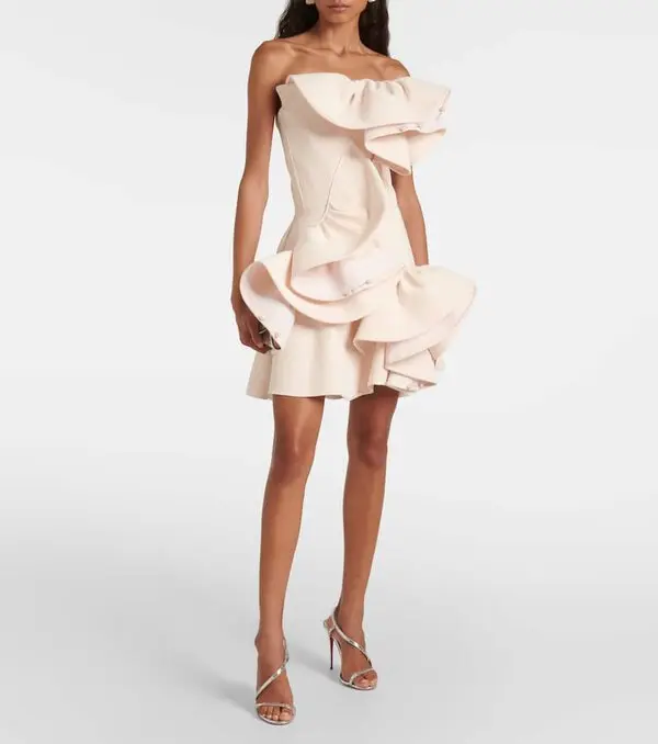 Maticevski Bridal Embellished Ruffled Minidress