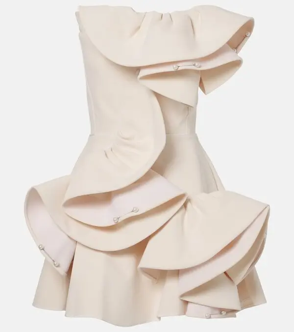 Maticevski Bridal Embellished Ruffled Minidress