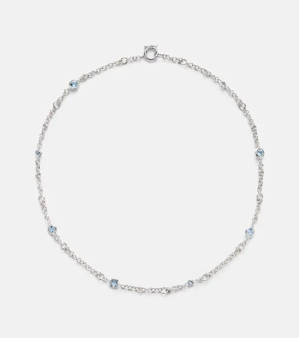 SPINELLI KILCOLLIN Gravity Estrella Aquamarine Necklace - Silver