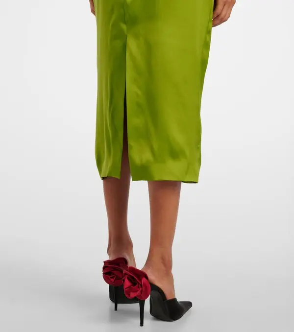 Magda Butrym Halterneck Silk Satin Midi Dress