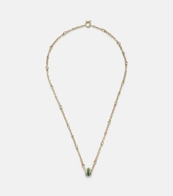 SPINELLI KILCOLLIN Gravity Diamond And Emerald Necklace - Gold